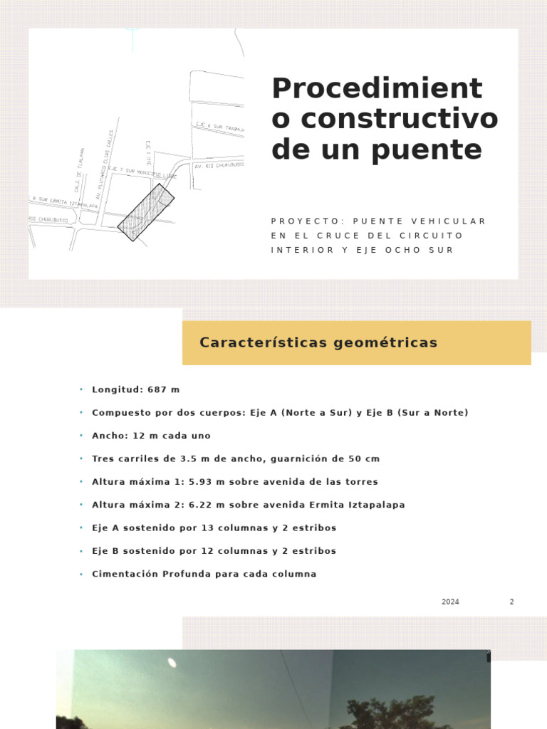 Procedimiento Constructivo de Un Puente | PDF | Ingeniería geotécnica | Elementos arquitectónicos