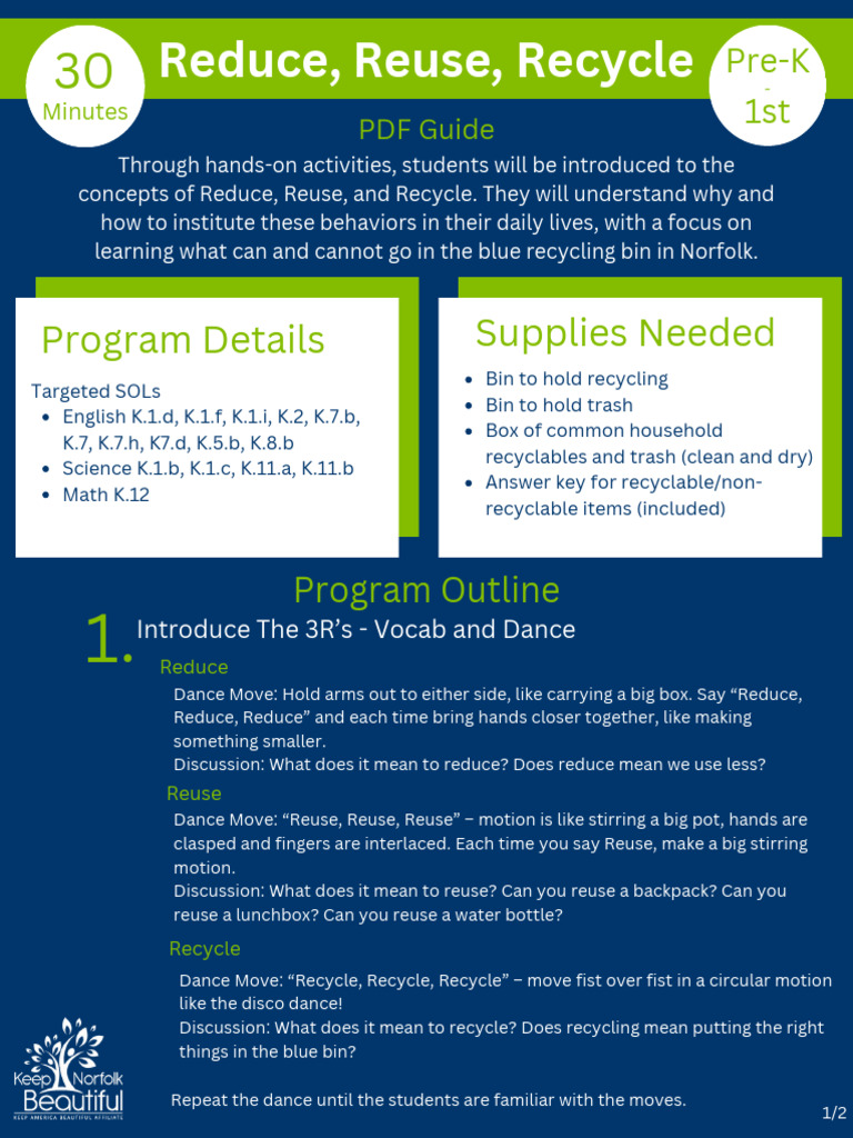 PDF Guide Reduce, Reuse, Recycle | PDF | Recycling | Reuse