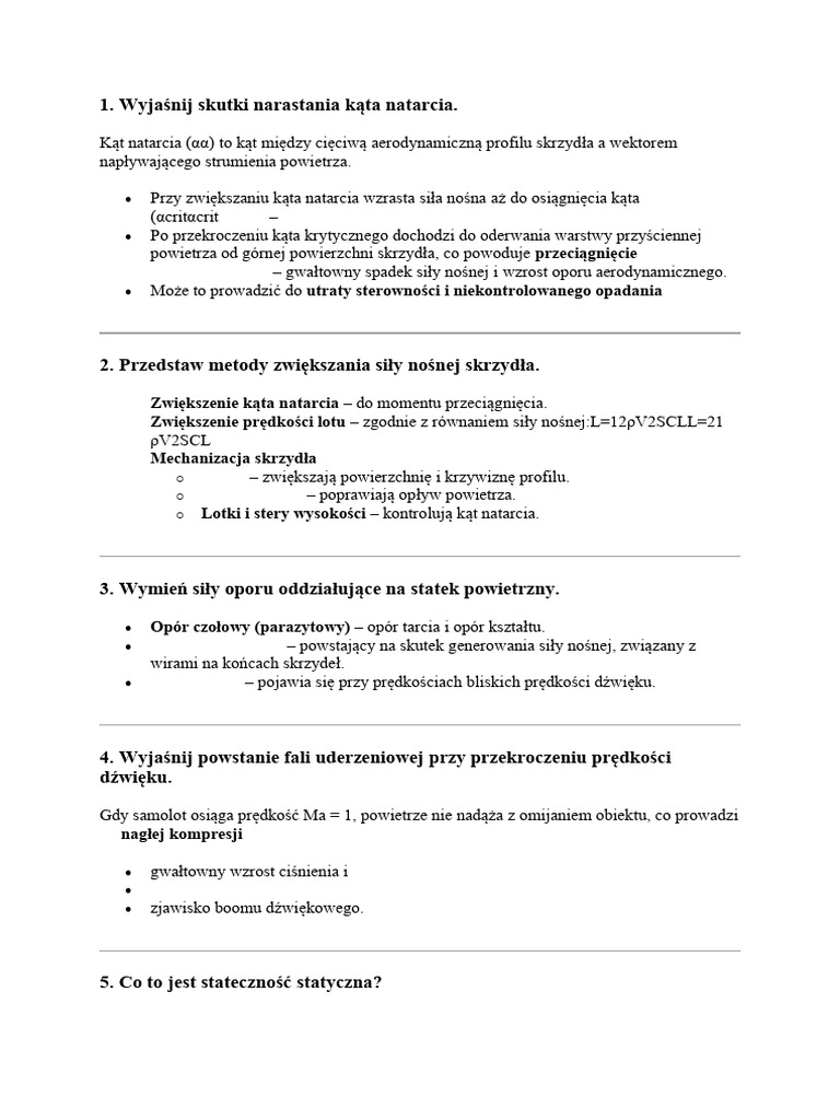 Zasady Lotu PDF | PDF