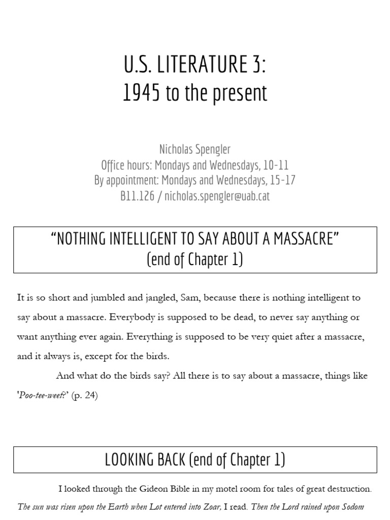 Themes in Slaughterhouse-Five Analysis | PDF