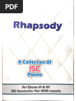 Rhapsody A Collection of Isc Poems - Workbook 11 | PDF
