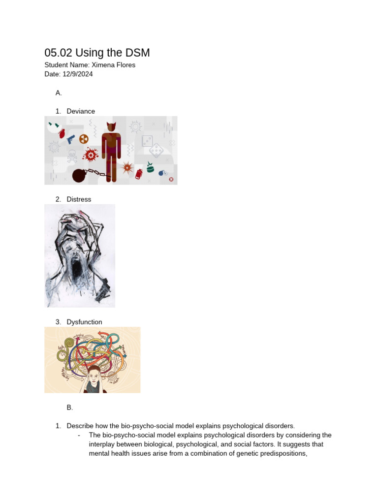 Bio-Psycho-Social Model in DSM-5 | PDF