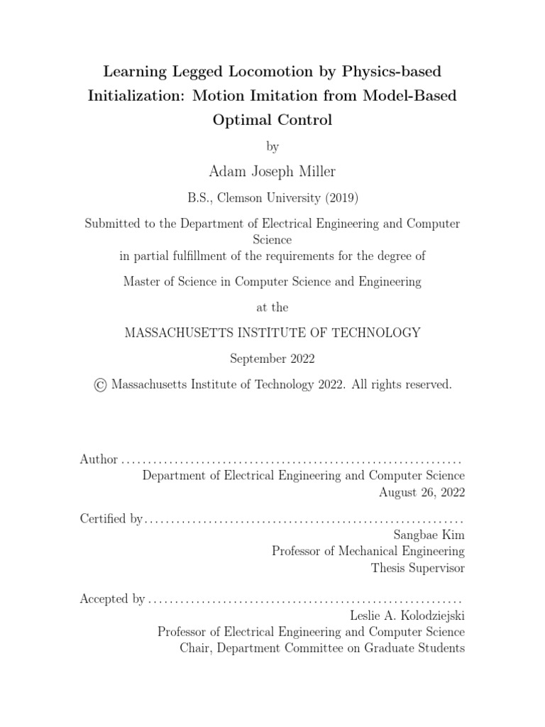 Miller Ajm4 SM EECS 2022 Thesis | PDF | Mathematical Optimization | Simulation