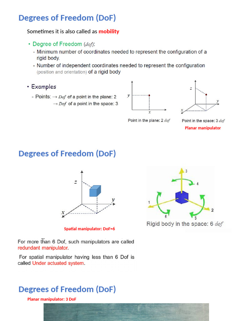 Understanding Degrees of Freedom in Robotics | PDF | Classical ...