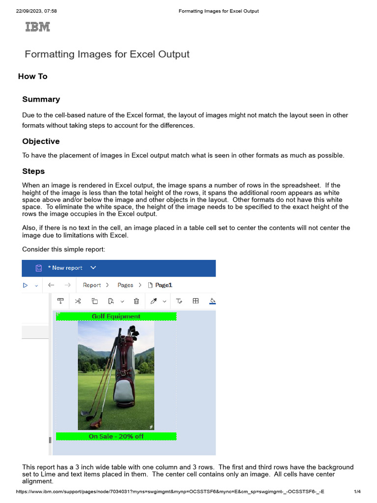 Formatting Images For Excel Output | PDF | Microsoft Excel | Page Layout