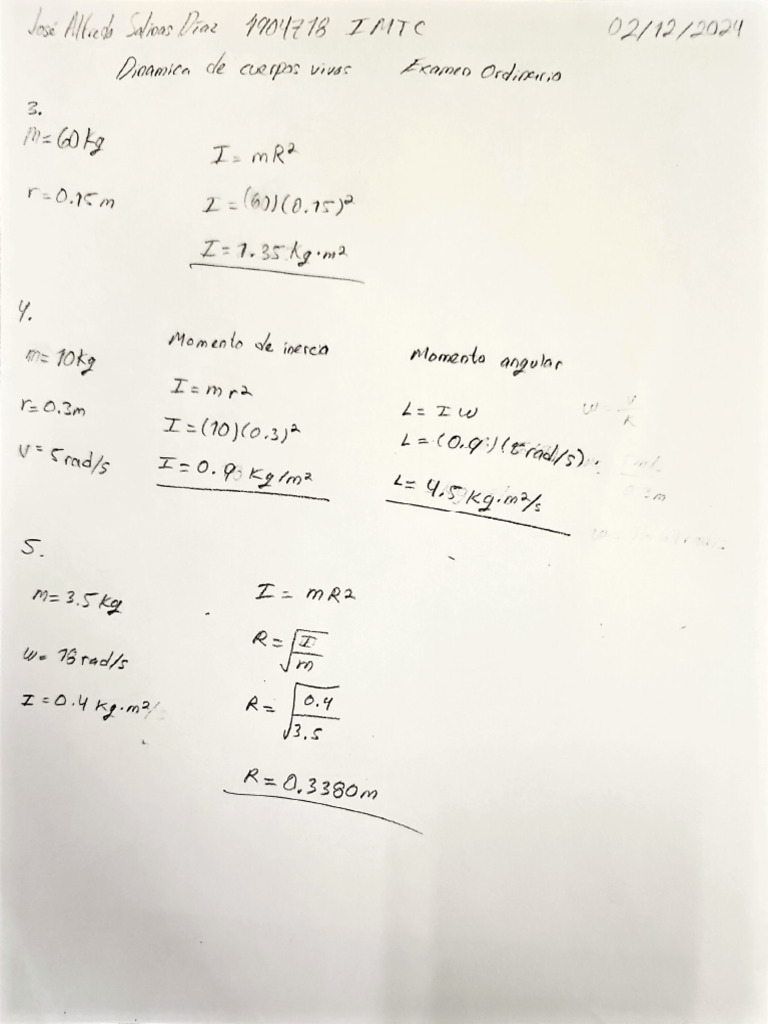 Examen Ordinario DCV | PDF