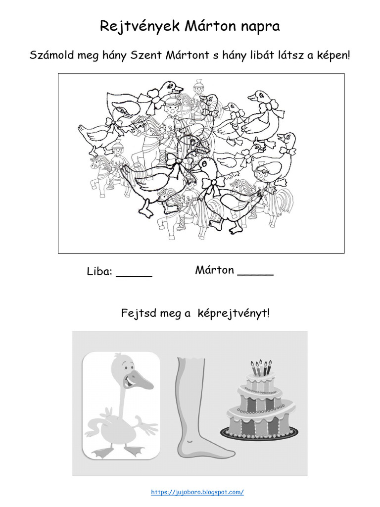 Márton Napi Feladatlap.1o | PDF