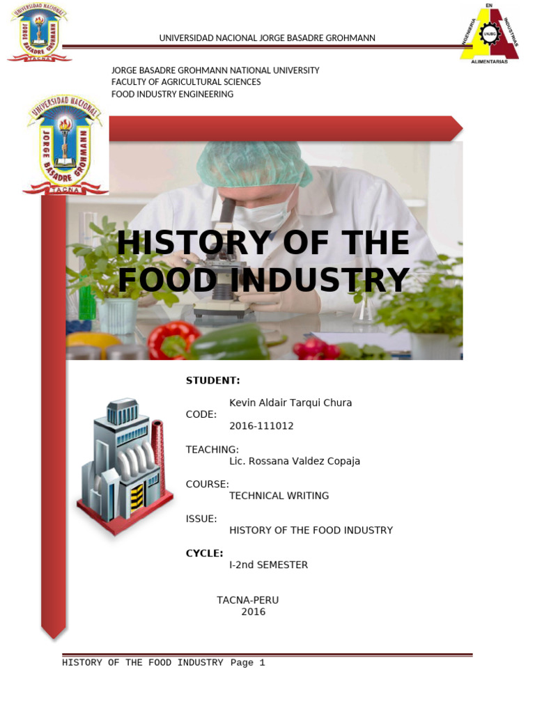 History of The Food Industry | PDF | Food Preservation | Food Industry