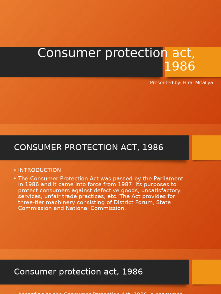 Consumer Protection Act, 1986 | PDF | Consumer Protection | Complaint
