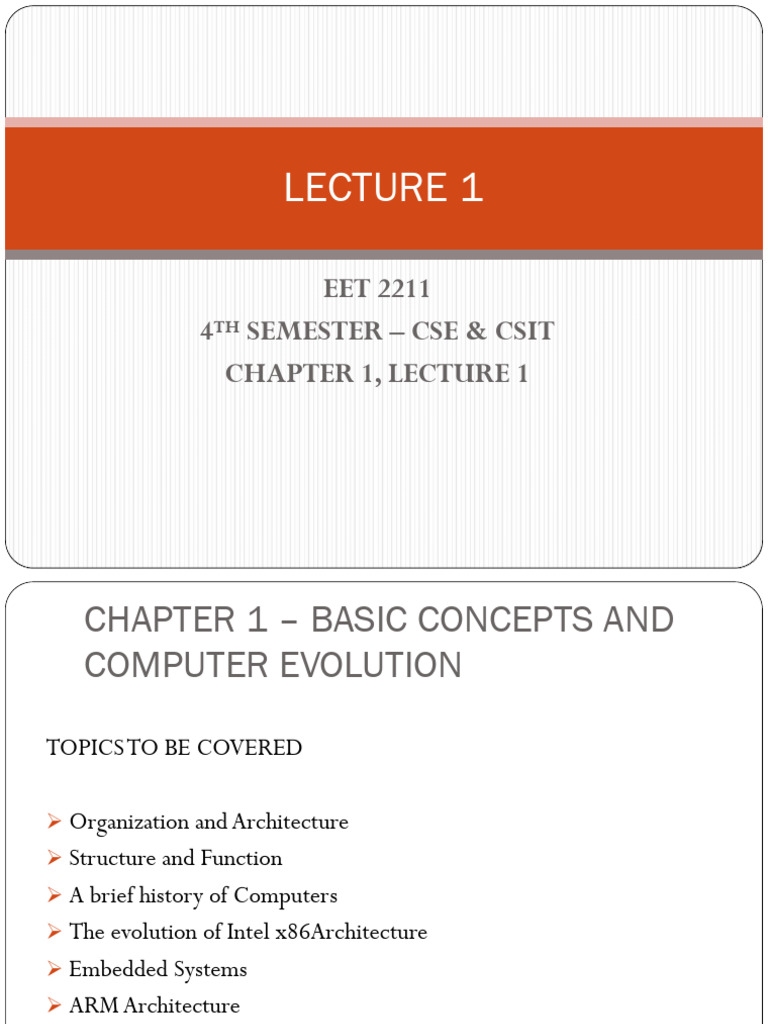LECTURE 1 | PDF | Central Processing Unit | Multi Core Processor