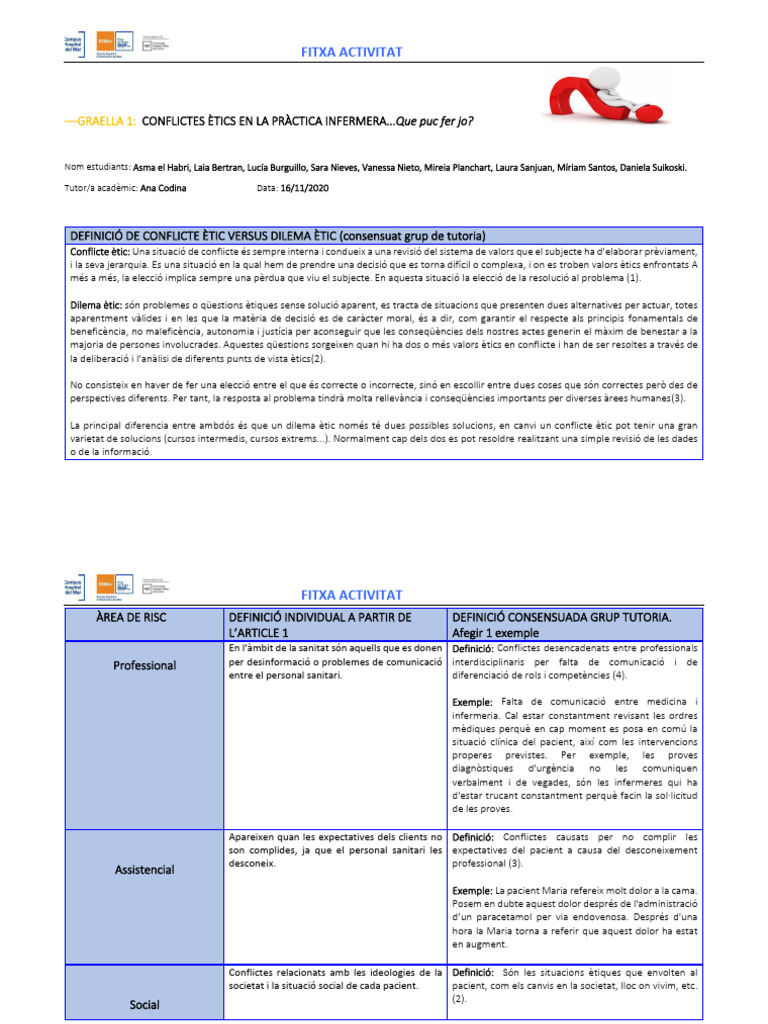 Deficinió Conflicte Ètic I Dilema Ètic | PDF