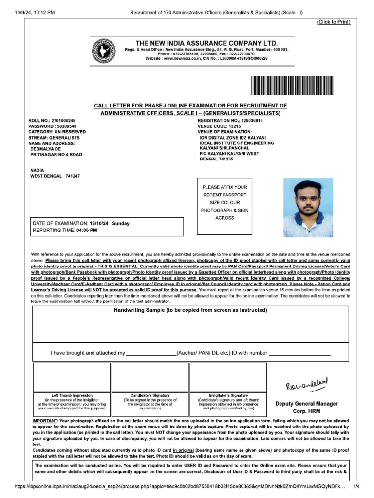 niacl ao admit | PDF