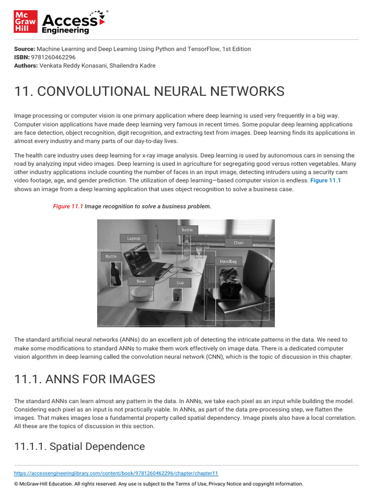 CONVOLUTIONAL NEURAL NETWORKS Chapter -11 Publisher McGraw Hill Book ...
