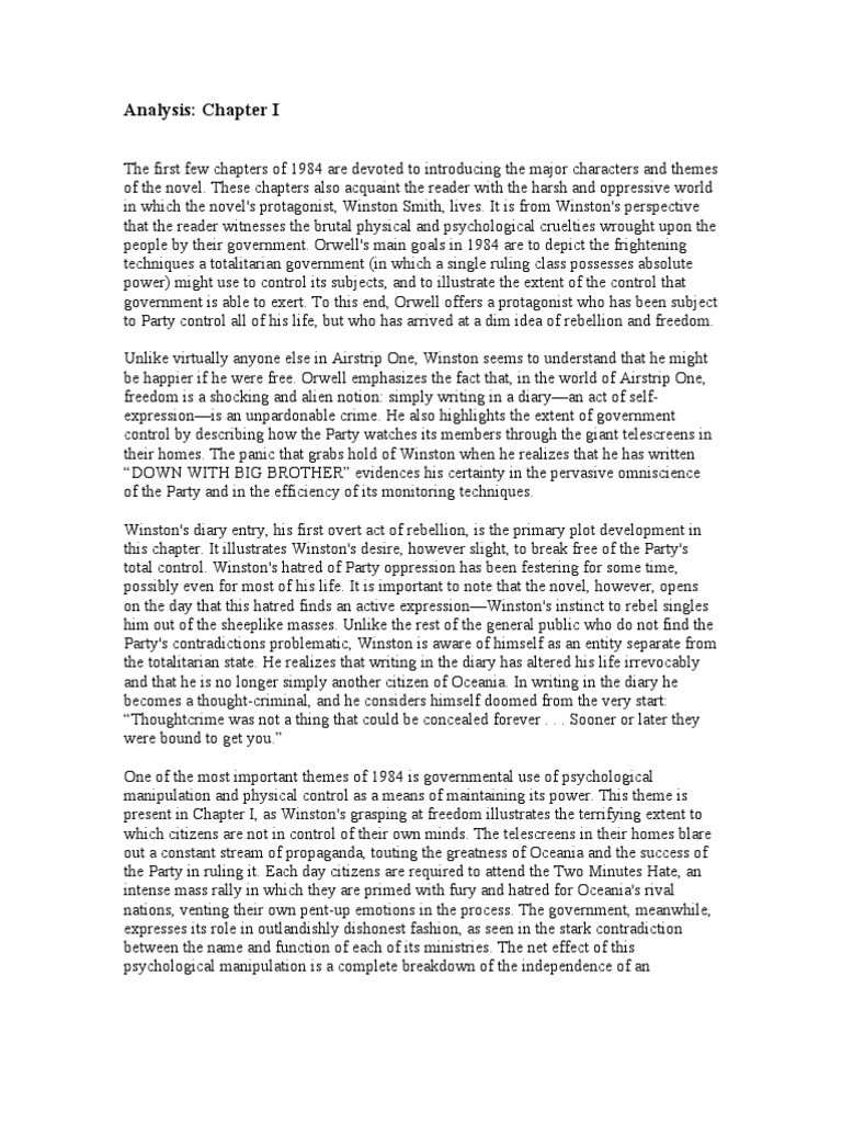 Analysis of 1984 | Download Free PDF | Dream | George Orwell