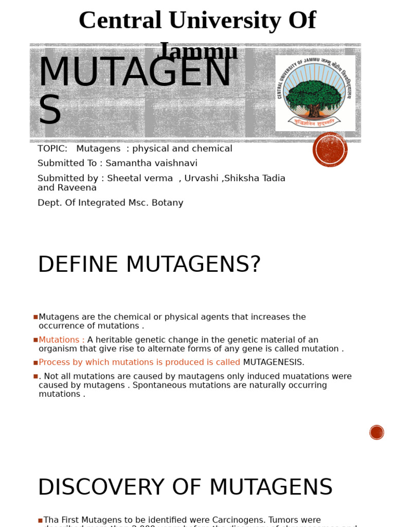 Understanding Mutagens: Types and Effects | PDF | Mutagen | Radiation