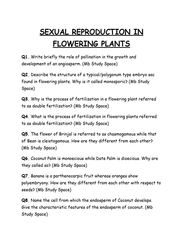 Sexual Reproduction in Flowering Plants | PDF | Seed | Flowers