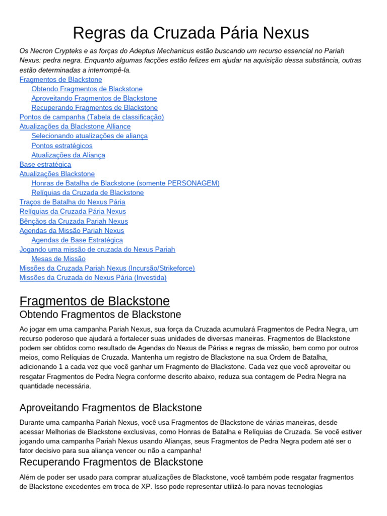 Cruzada Pariah Nexus (Oficial) | PDF | Cruzadas | Infantaria