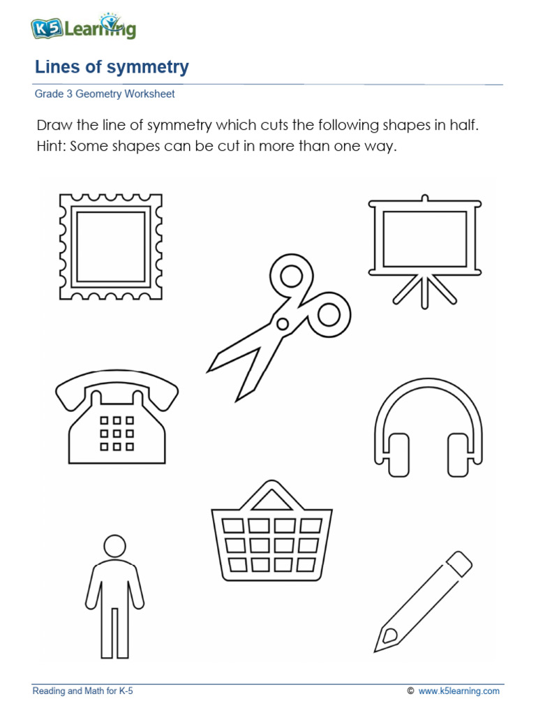 Grade 3 Geometry Lines of Symmetry A | PDF
