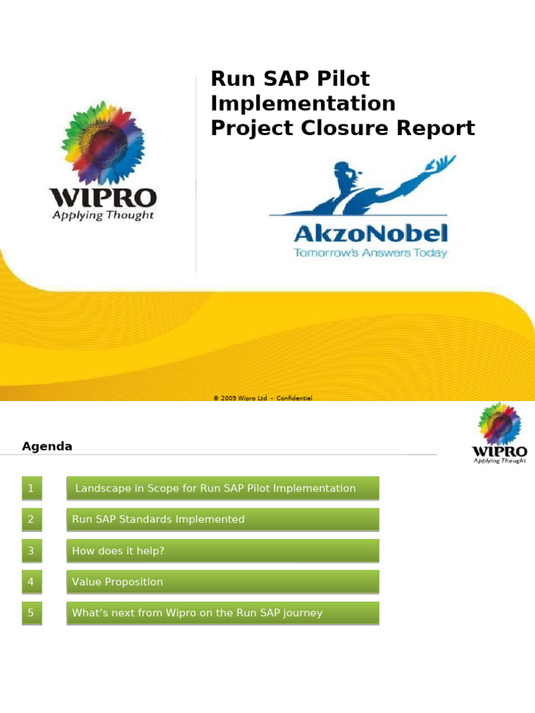 An - Run SAP Pilot Implementation - Project Closure Report - V 0 5 WJ ...