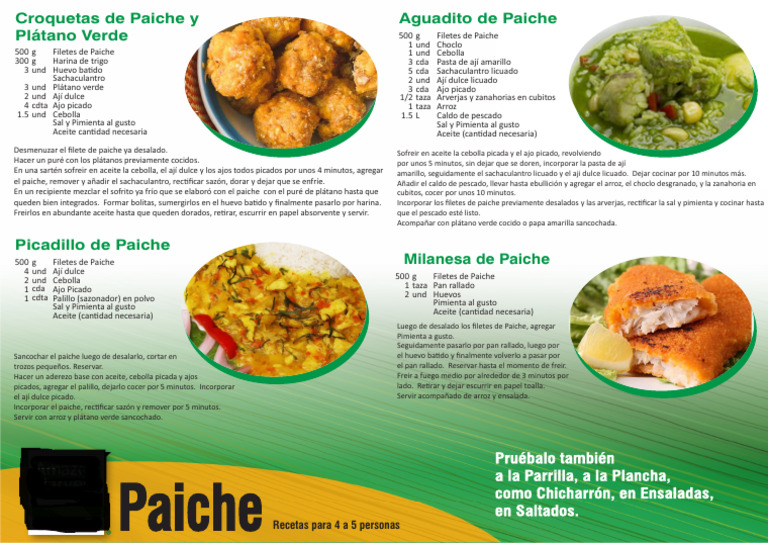 RECETARIO 2 Paiche | PDF | filete | Comida y bebida