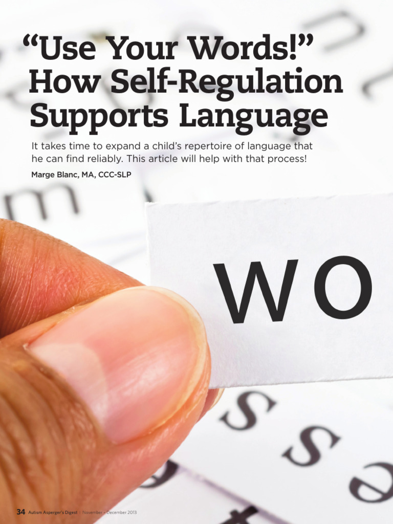 Use Your Words | PDF | Autism | Emotional Self Regulation