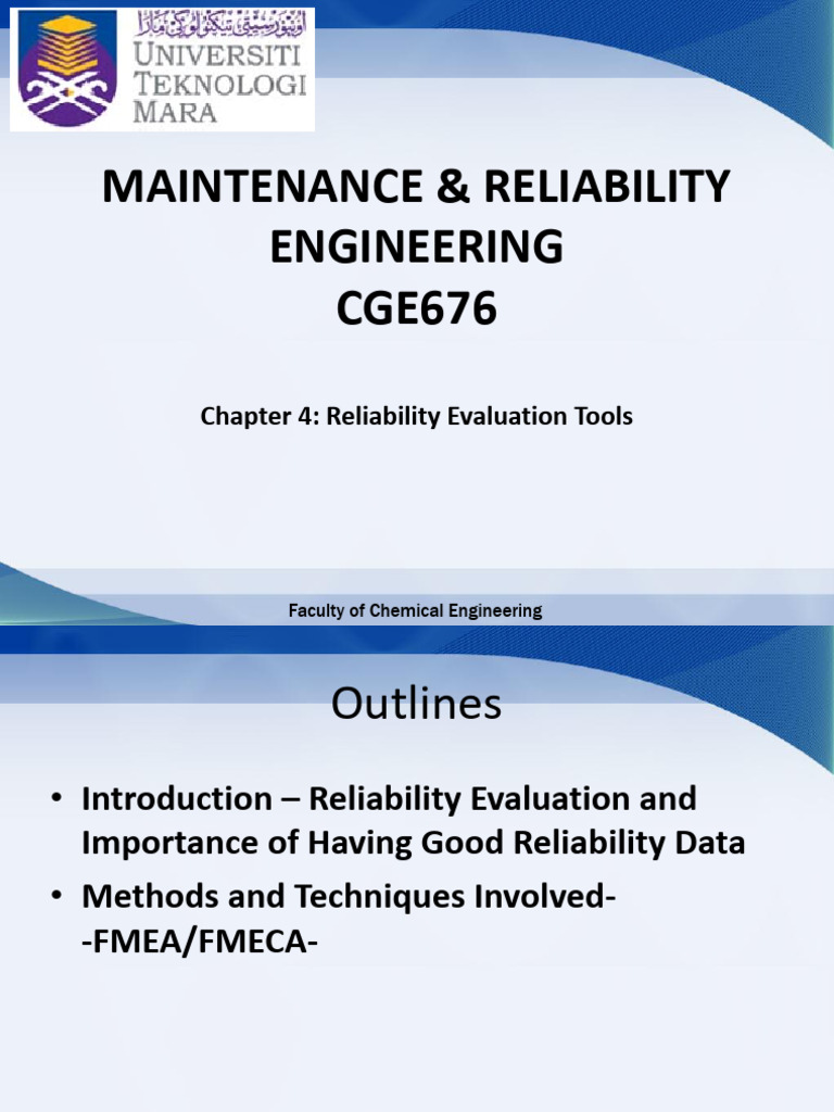 Reliability Evaluation Tools in Engineering | PDF