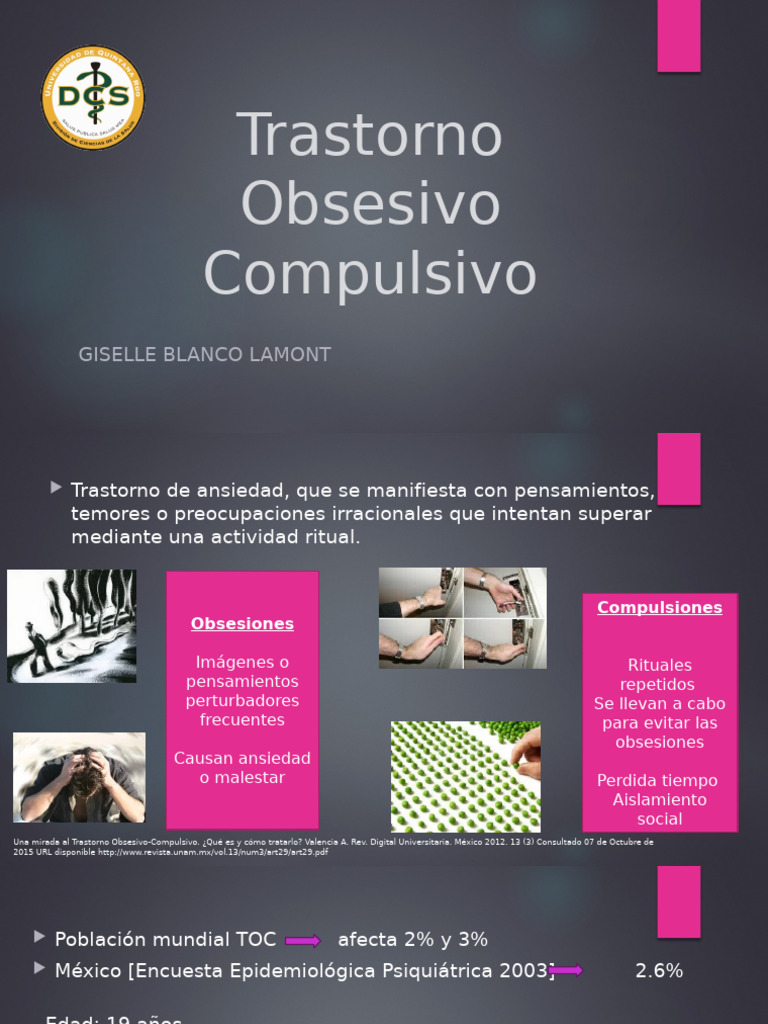 Trastorno Obsesivo Compulsivo | PDF | Desorden obsesivo compulsivo | Terapia de conducta cognitiva