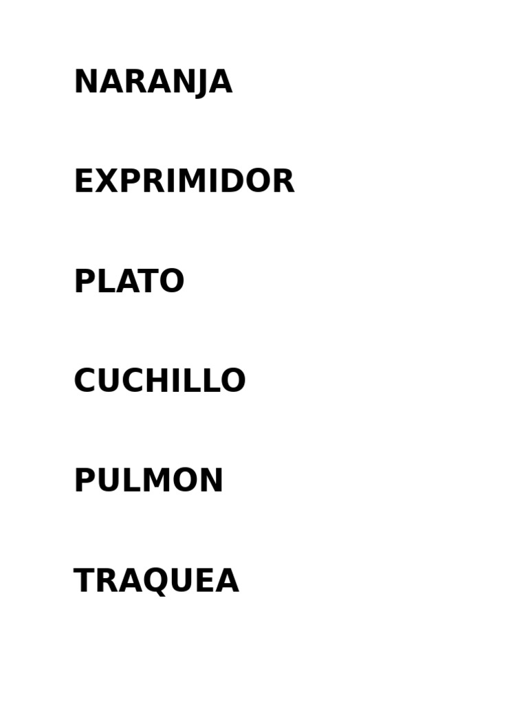 Naranja Exprimidor Plato Cuchillo Pulmon Traquea | PDF