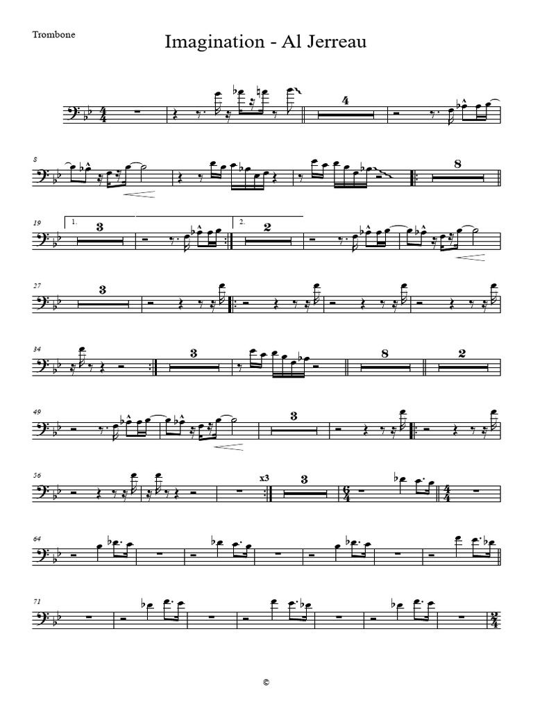 Imagination - Al Jerreau - Trombone | PDF