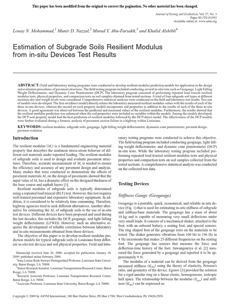 Estimativa Do Módulo Resiliente Dos Solos D | PDF | Young's Modulus | Regression Analysis