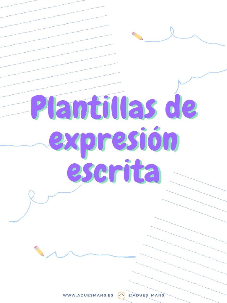 Plantillas para Mejorar la Escritura | PDF | Comunicación humana ...