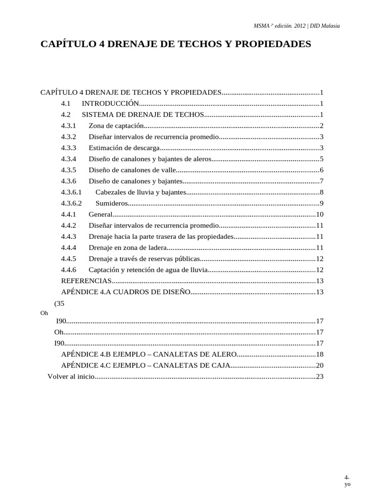 Diseño de Drenaje de Techo | PDF | Techo | Drenaje