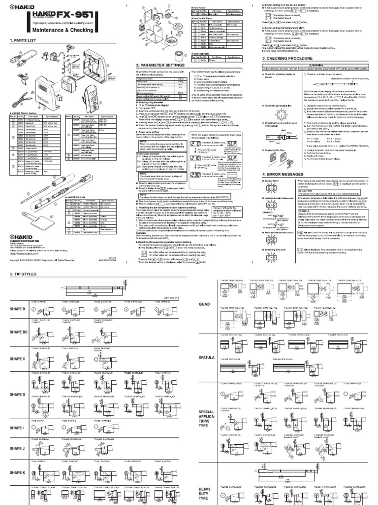 FX951 Manual. | PDF
