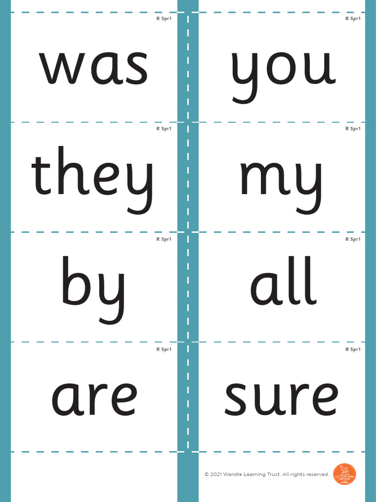 Phase 3 Tricky Words Cards | PDF