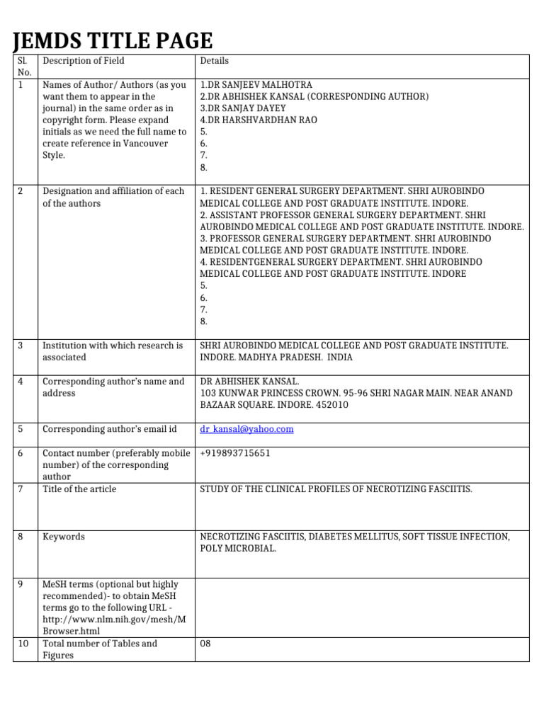 Sljemds title page | PDF | Human Diseases And Disorders | Clinical Medicine