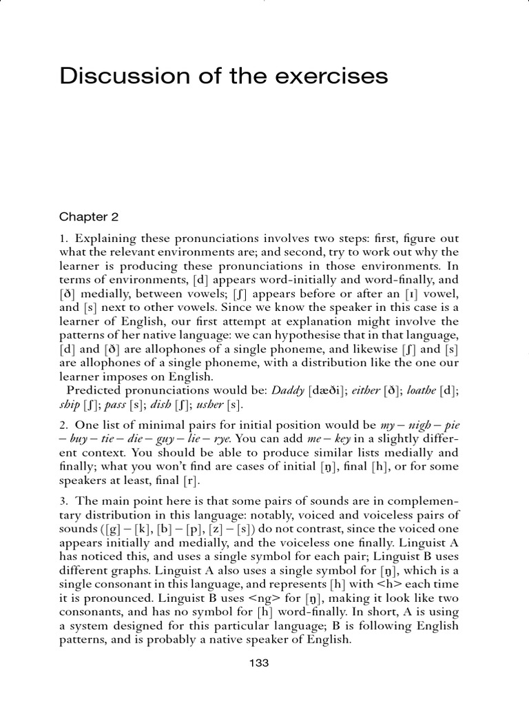 An Introduction To English Phonology 2 - (Discussion of The Exercises) | PDF | Syllable | Phoneme