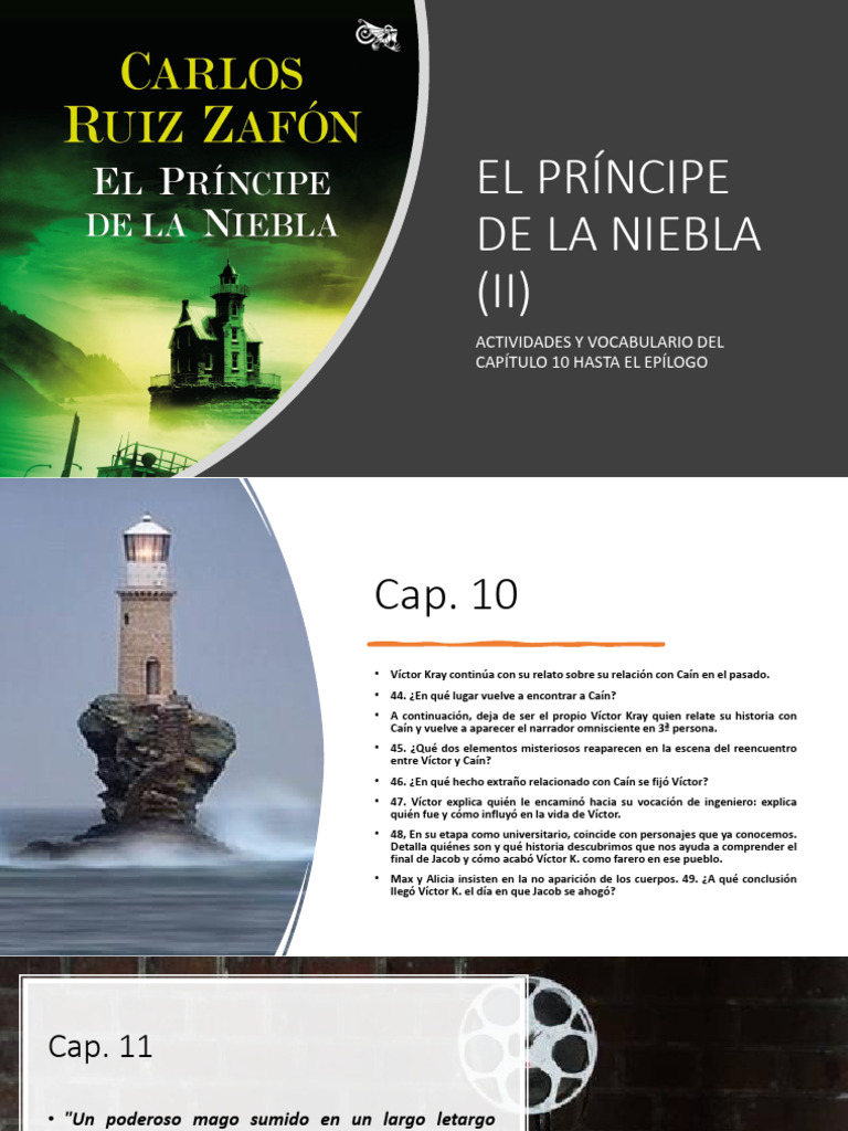 Actividades y vocabulario de "El Príncipe de la Niebla" | PDF