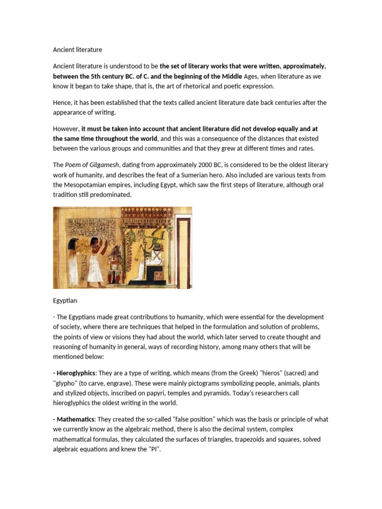 Ancient Literature | PDF | Mesopotamia | Hittites