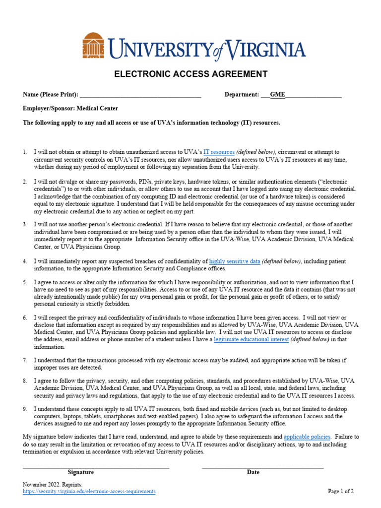 2023 Electronic access Agreement | PDF | Information Security ...