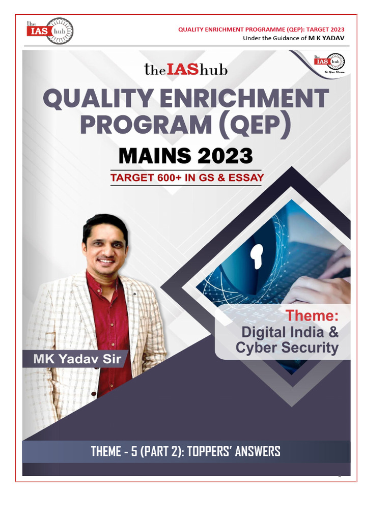 QEP 2023 - Theme - Digital India - theIAShub - Part 2 PDF | PDF