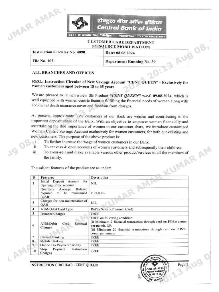 Cent Queen Circular | PDF