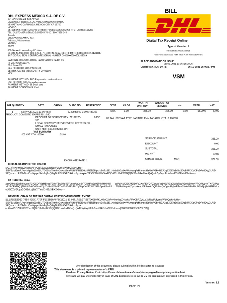 Dhl | PDF | Money | Payments