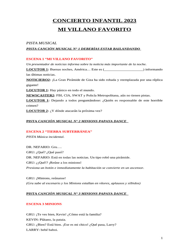 SCRIPT MINIONS DE MALA CALIDAD | PDF