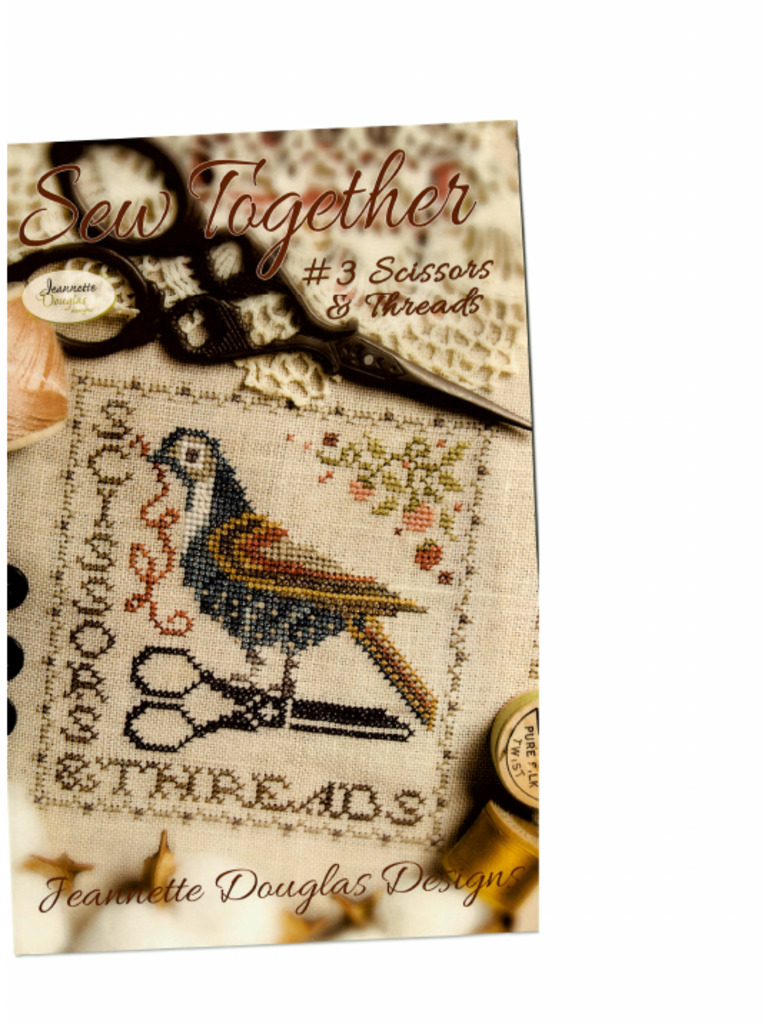 Sew Together Number 3 Scissorsand Threads | PDF