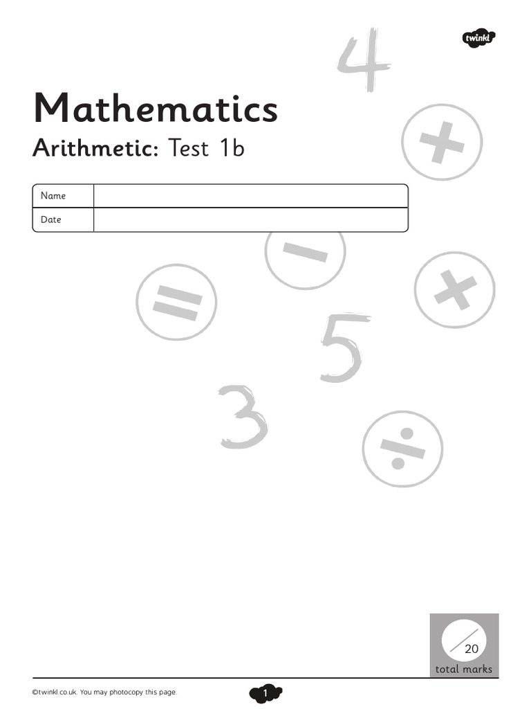 Arithmetic Paper 1b | PDF | Mathematics | Arithmetic