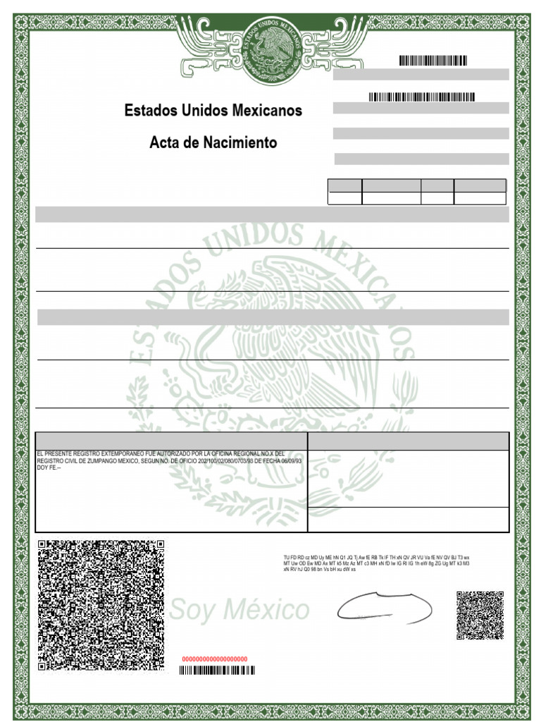 422020117-Acta-de-Nacimiento-en-Blanco OCR | PDF | Gobierno | Privacidad