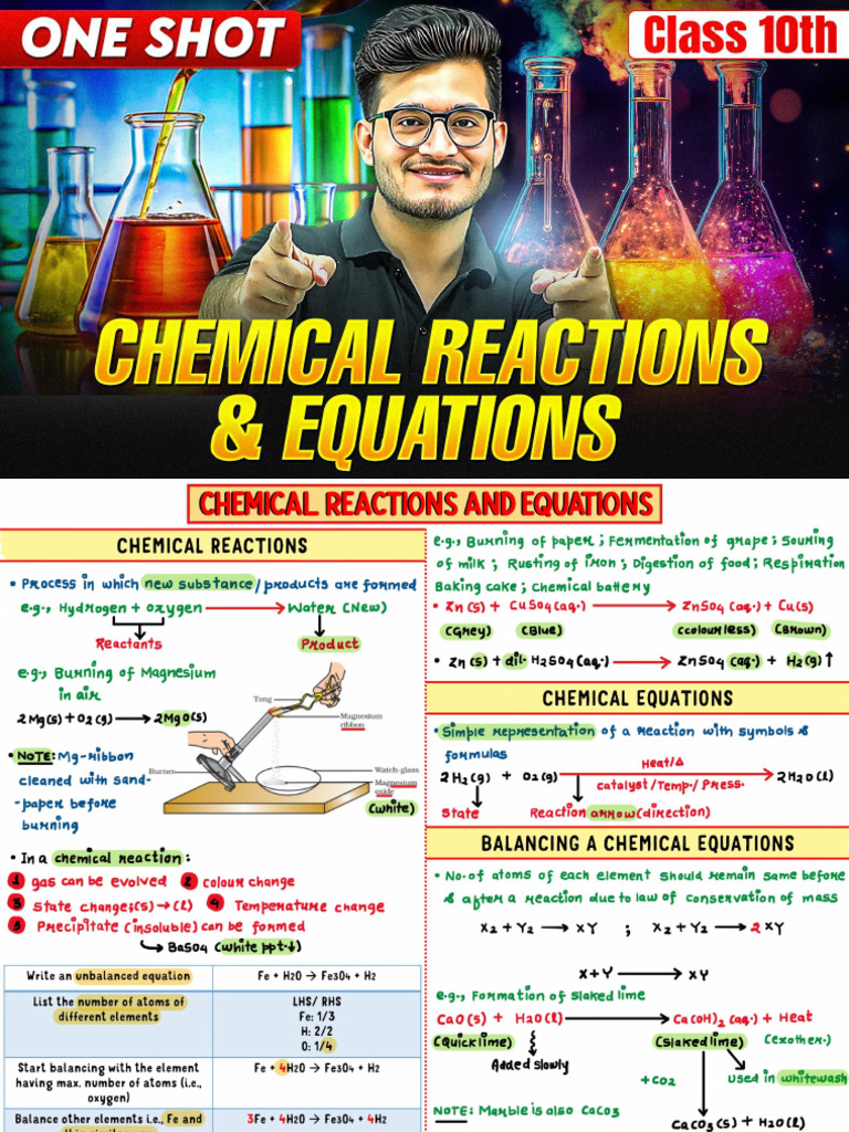 Chemical Reactions and Equations | PDF