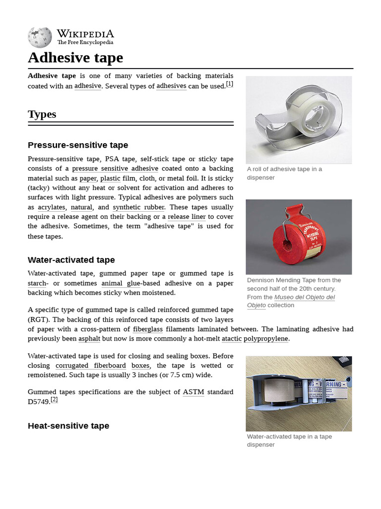 Adhesive_tape | PDF | Adhesive | Industrial Processes