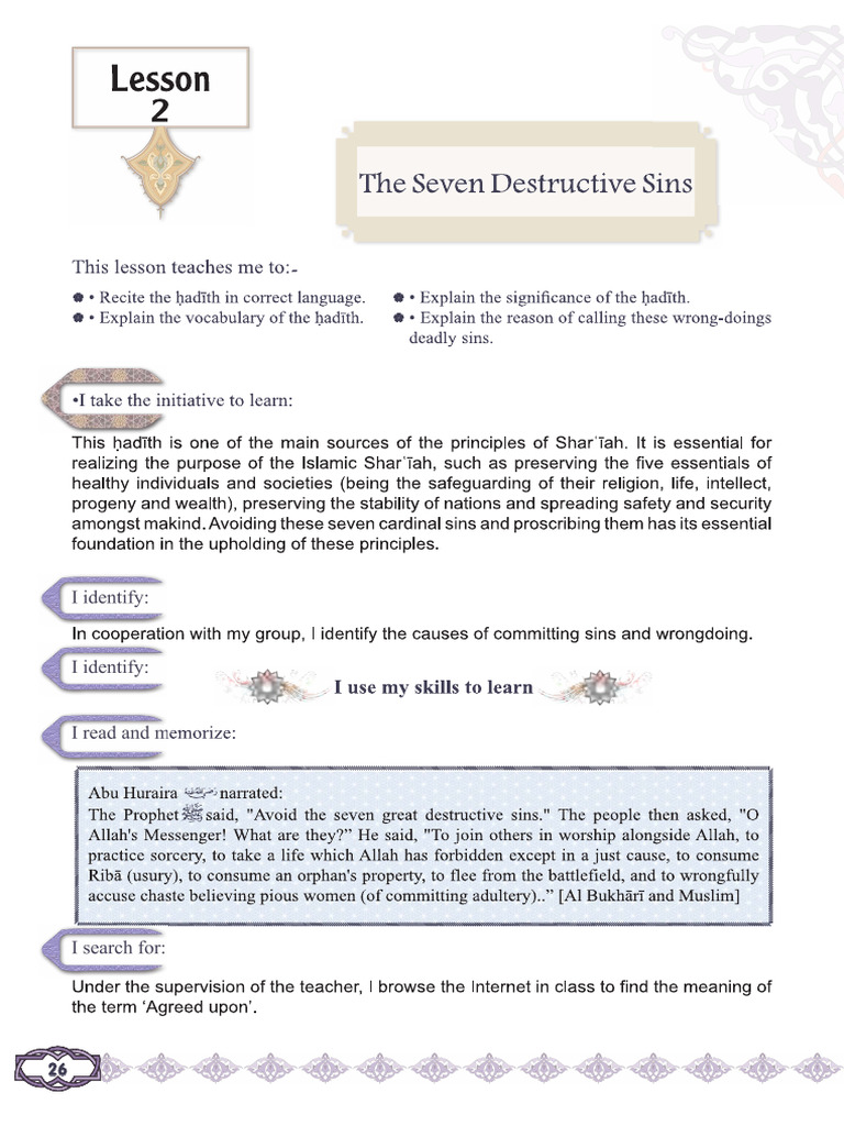 Seven Destructive Sins | PDF