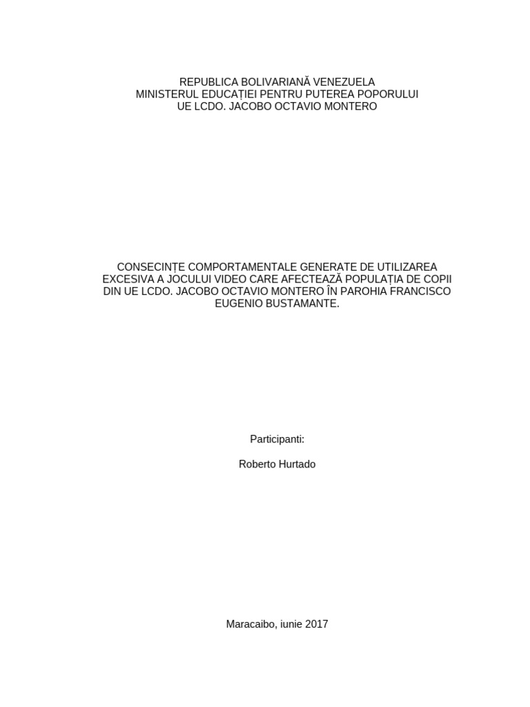 Teza-Videojocuri Roberto | PDF